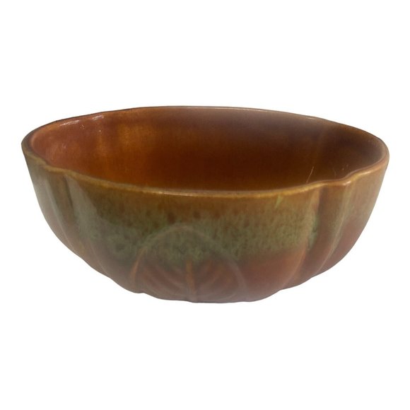 Haeger | Accents | Vintage Royal Haeger 23 Brown With Green Drip Ribbed ...